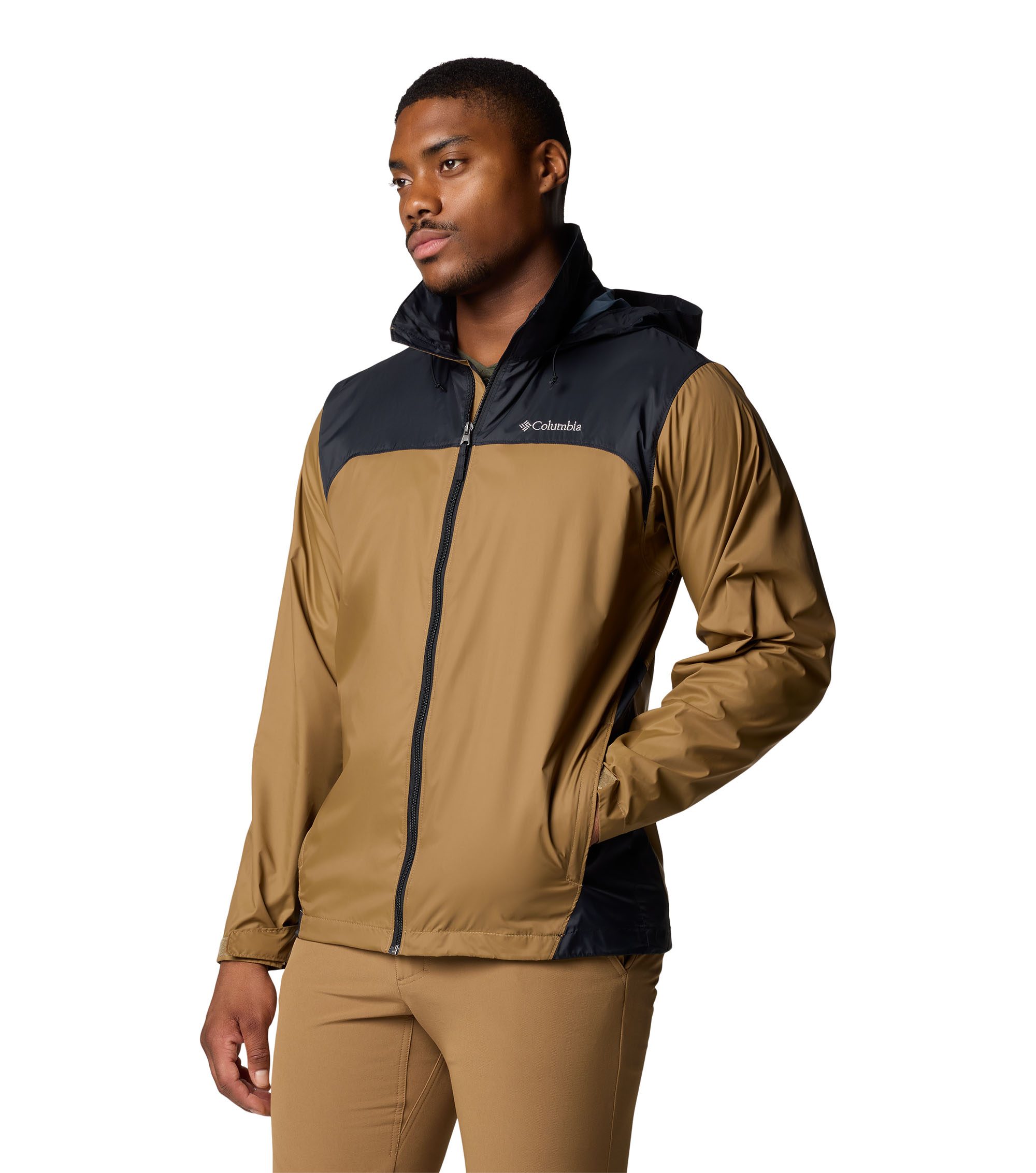 Columbia Mens Glennaker Lake Ii Rain Jacket Delta / Black