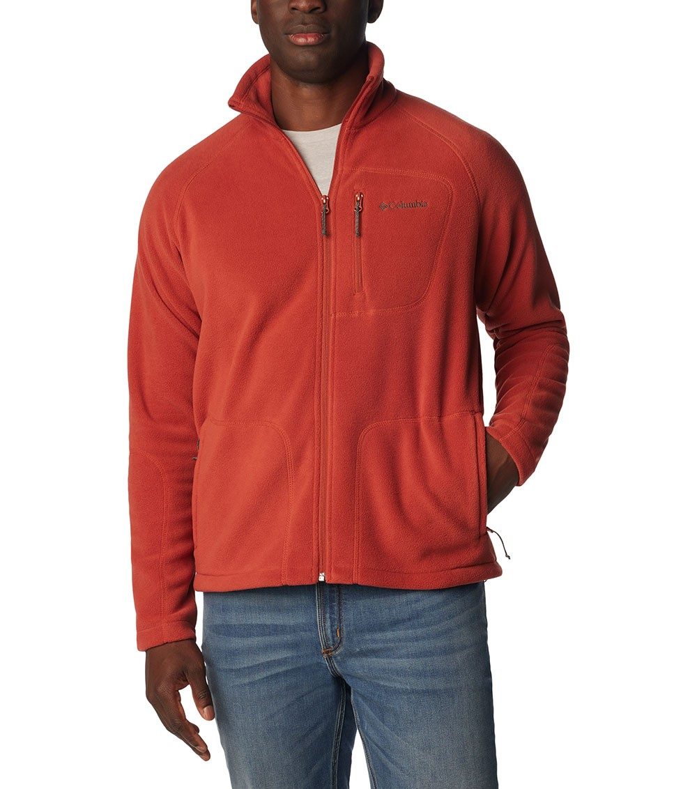Mens Fast Trek Ii Full Zip Fleece Jacket Warp Red | Columbia