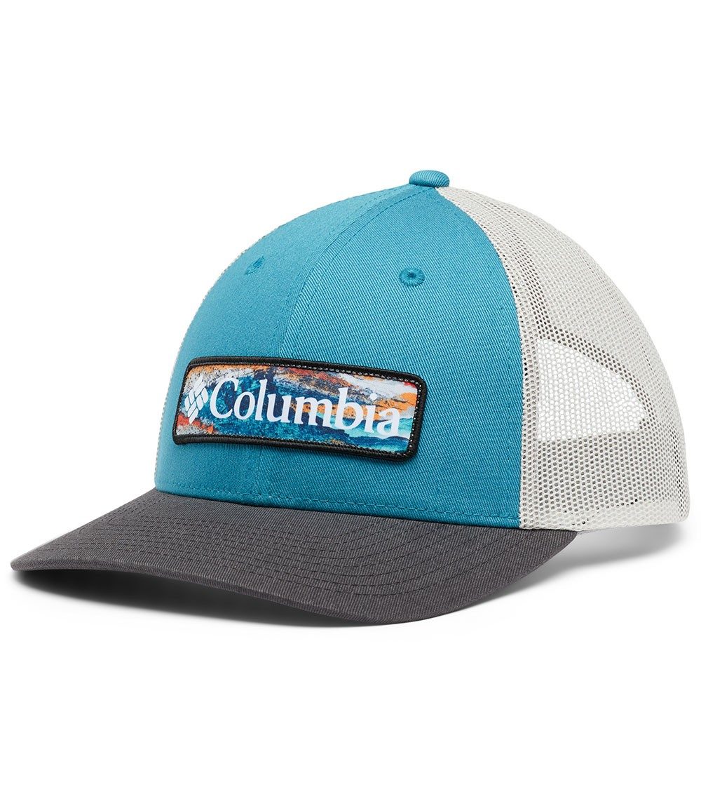 Unisex Mesh Snap Back Hat Deep Marine / Shark Hyper Nature Patch | Columbia